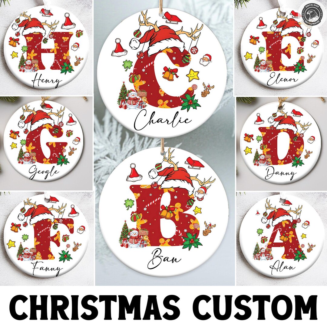Custom Christmas Ornament Bundle, 20 Ornament Designs Christmas ...