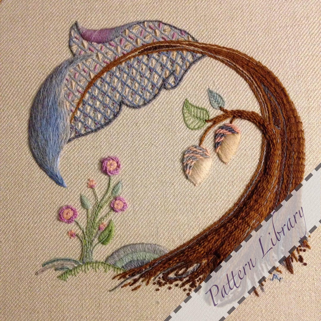 Jacobean Tree Embroidery Pattern - Etsy