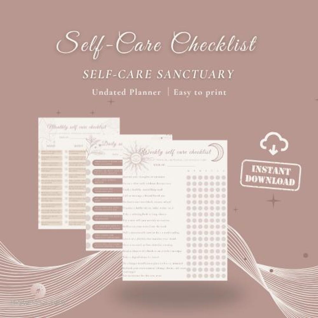 Daily Wellness Checklist Printable Planner (PDF) - Etsy