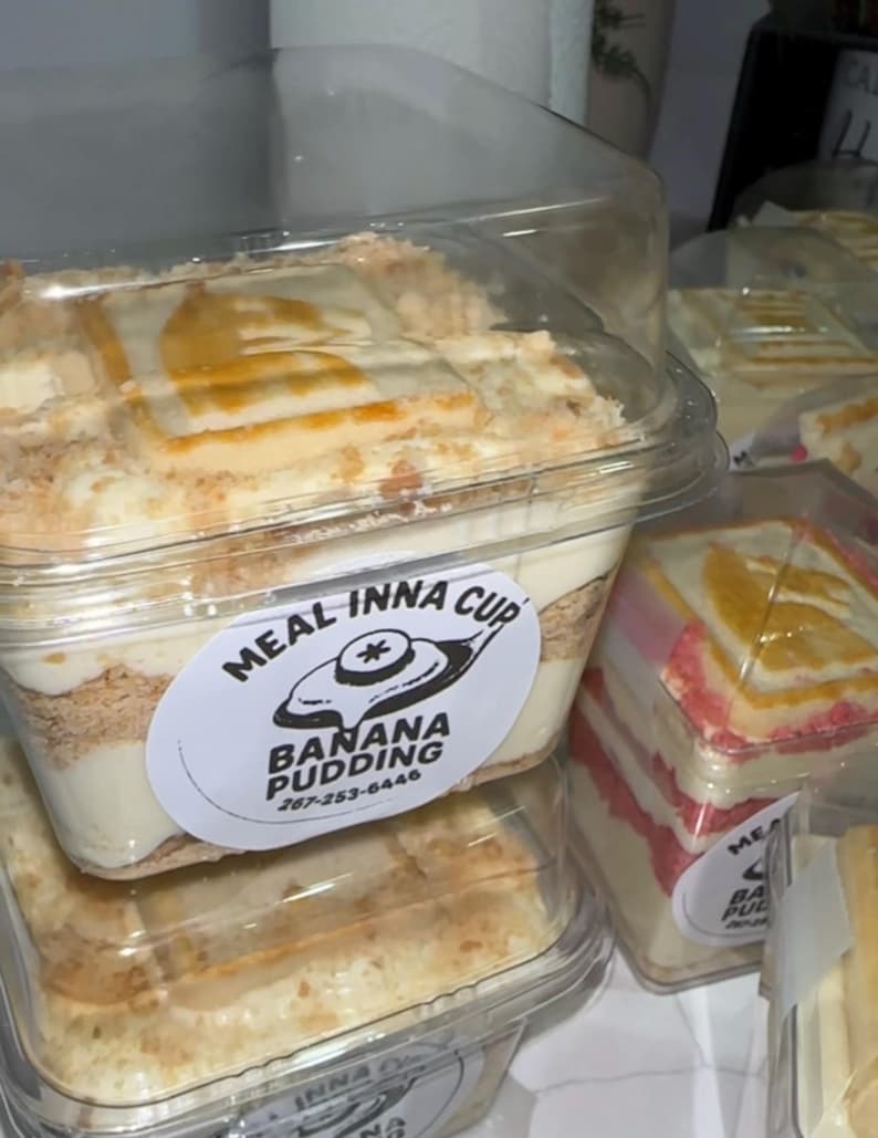 Homemade Banana Pudding Cup Creamy Southern-style Dessert in 5oz & 8oz ...