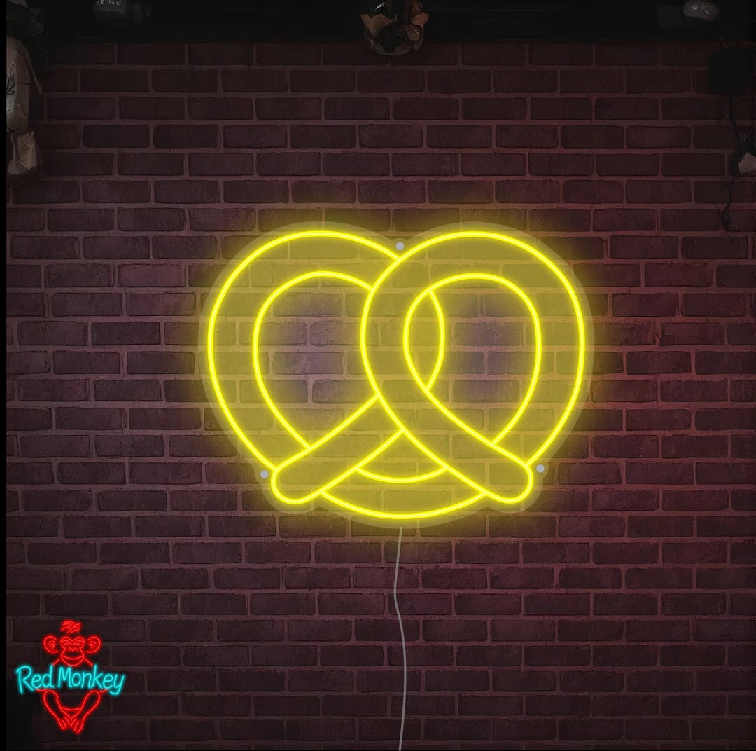 Petzel Neon Sign, Neon Sign for Bakery - Pretzel, LED Neon Sign ...