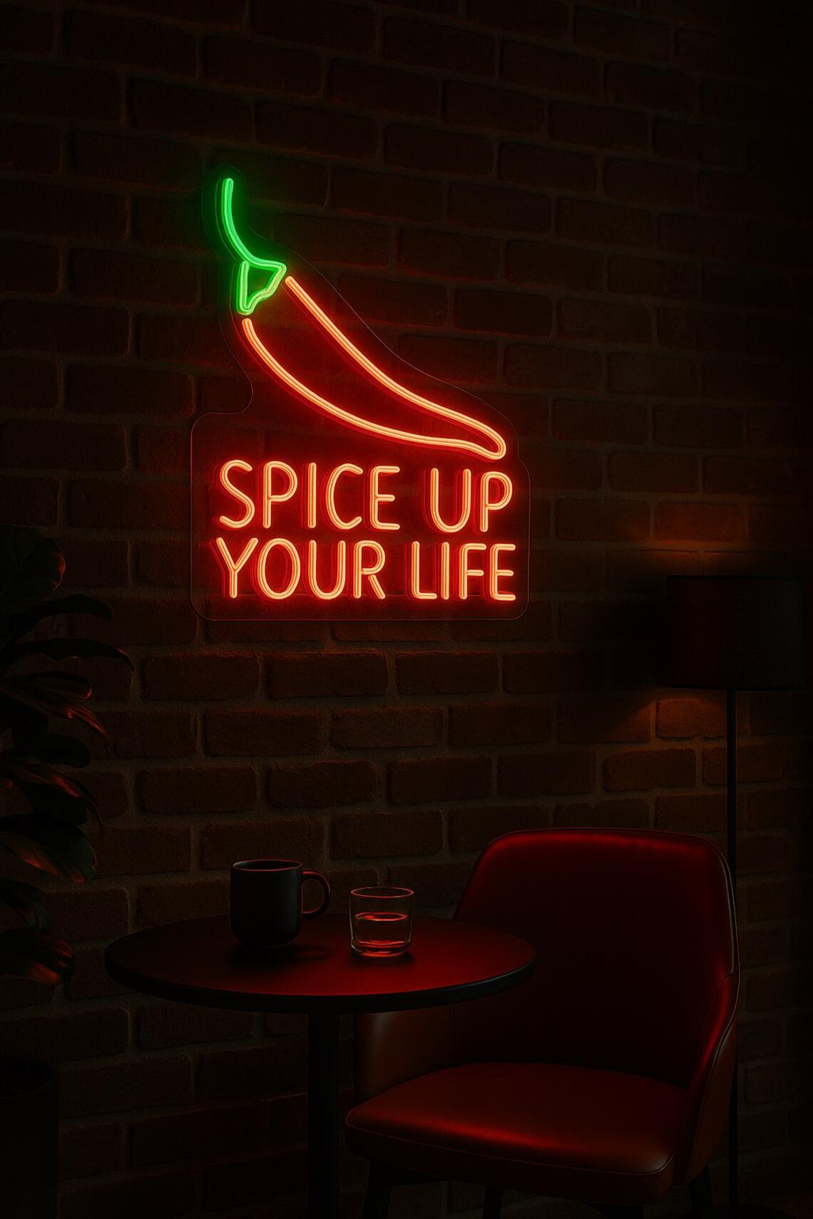 Chili Pepper Neon Sign – “spice up Your Life” LED Wall Light for ...