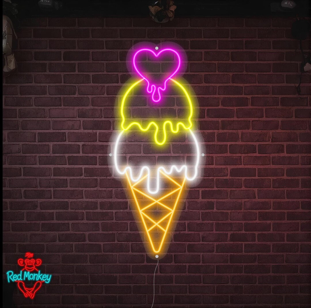 Neon Sign for Ice Cream Store, Led Neon Light for Ice Cream Store, Led ...