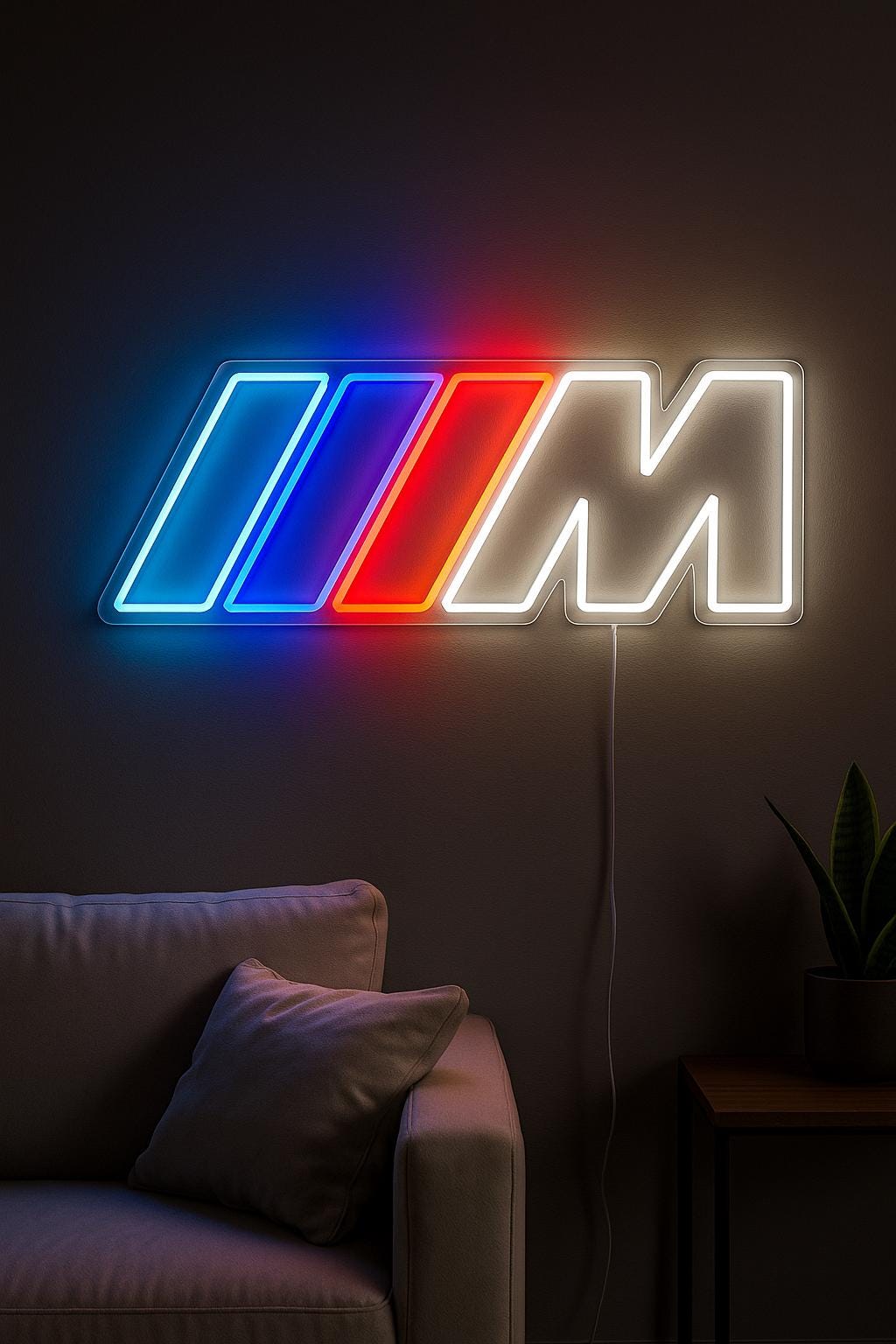 M Power Neon Sign – LED Garage Wall Light – Motorsport Inspired Decor ...