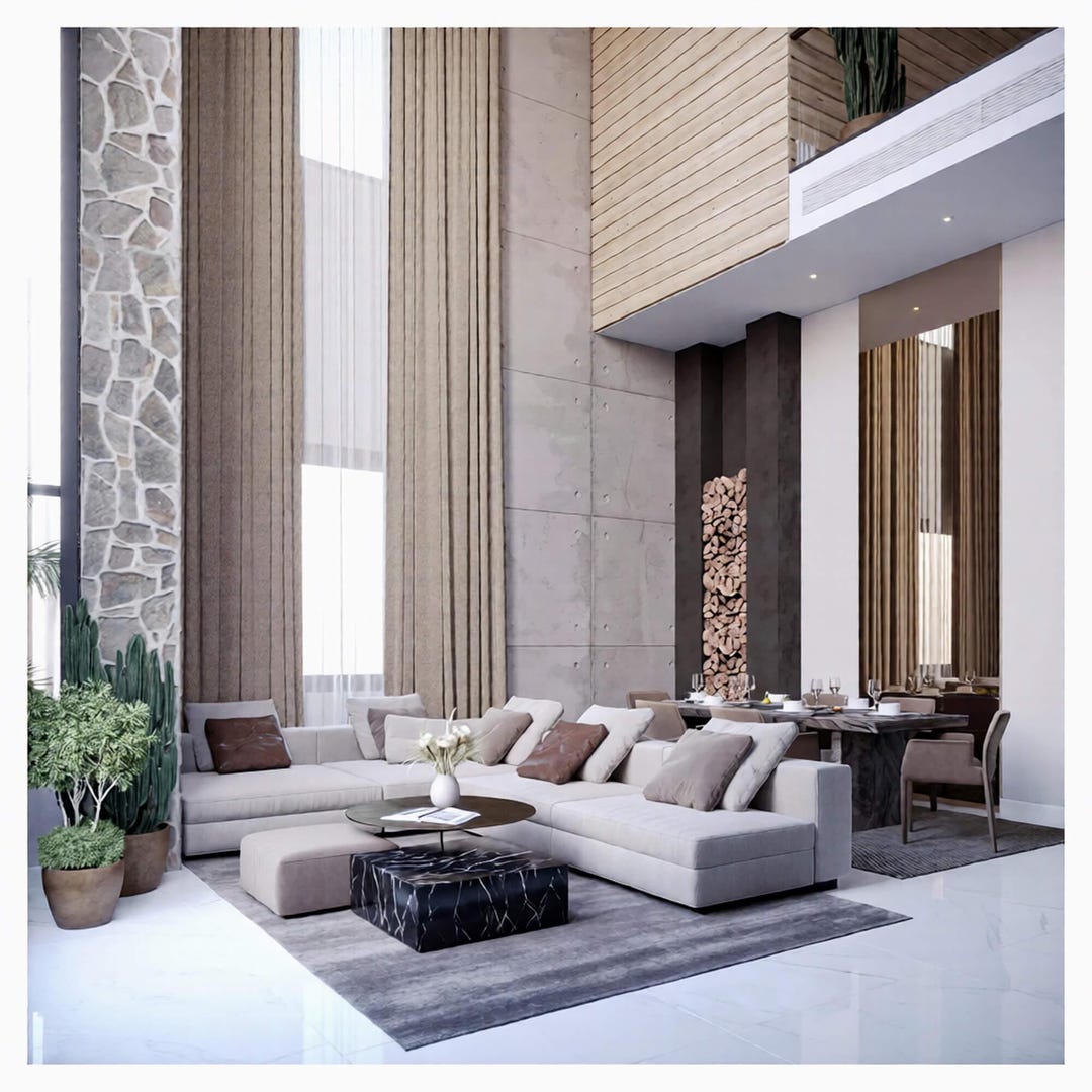 Family Hall Interior, Size (6.55 M X 6.00 M) - Etsy