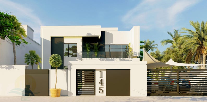 2 Floor Modern House Plan Plot Size 20x30 Meter (AR + S T + Electrical+ ...