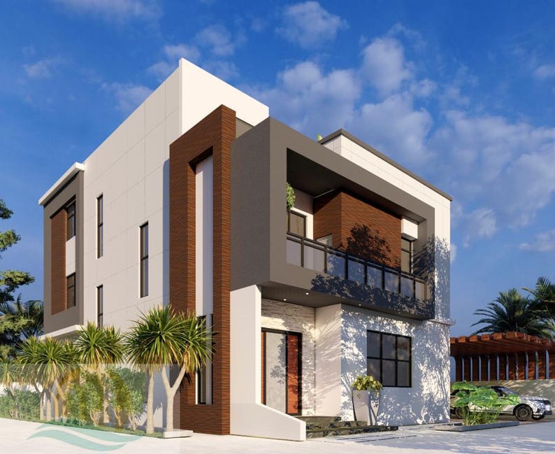 3 Floor Modern House Plan Plot Size 20x30 Meter (AR + S T + Electrical+ ...