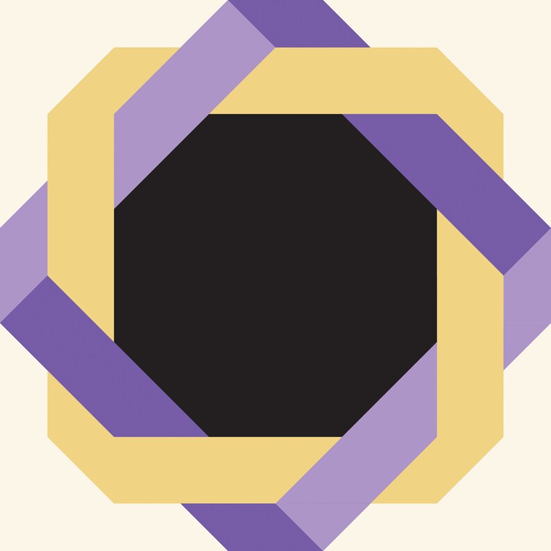 Octagon Lattice Patchwork Quilt Block Pattern - Etsy