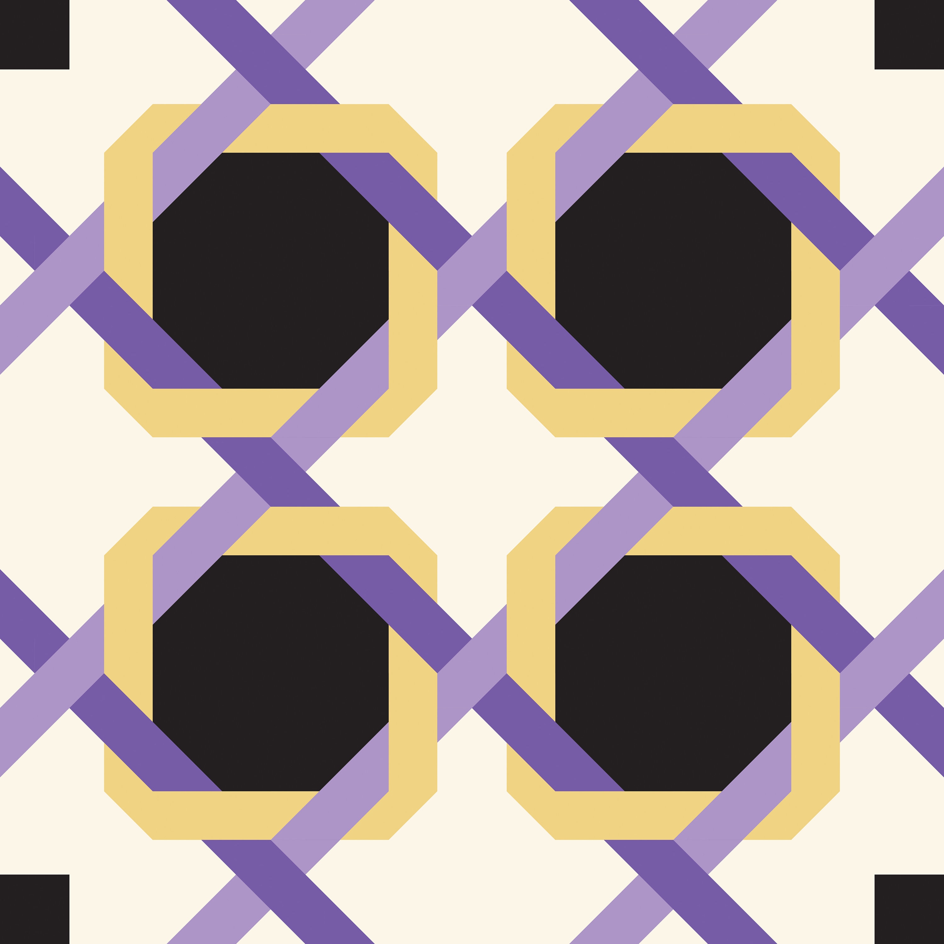 Octagon Lattice Patchwork Quilt Block Pattern - Etsy