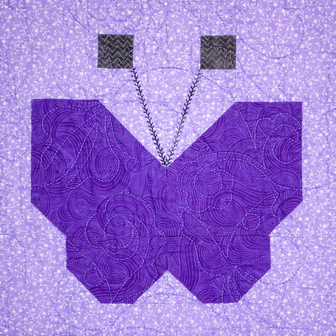 Butterfly Whimsy Patchwork Quilt Block Pattern | Etsy