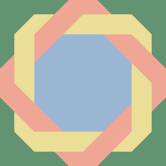 Octagon Quilt Block Pattern Free Tutorial: Stardrop Table Topper