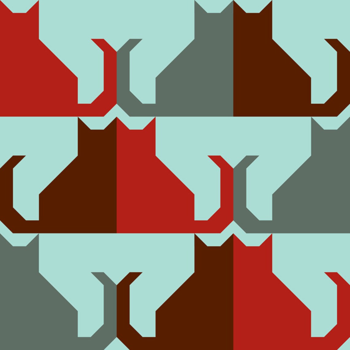 Kitty Nine-patch Patchwork Quilt Block Pattern - Etsy