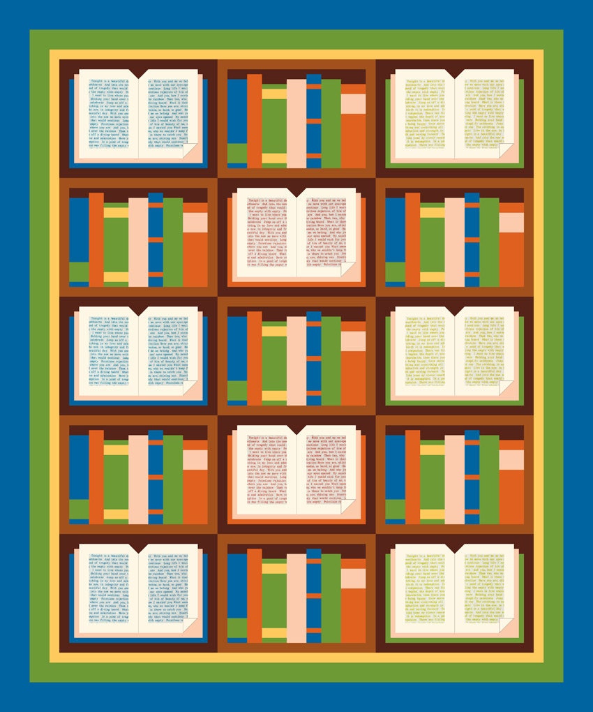 Open Book Patchwork Quilt Block Pattern | Etsy