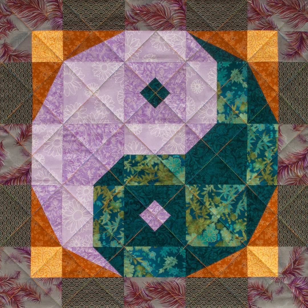 Yin Yang Checkerboard Patchwork Quilt Block Pattern - Etsy