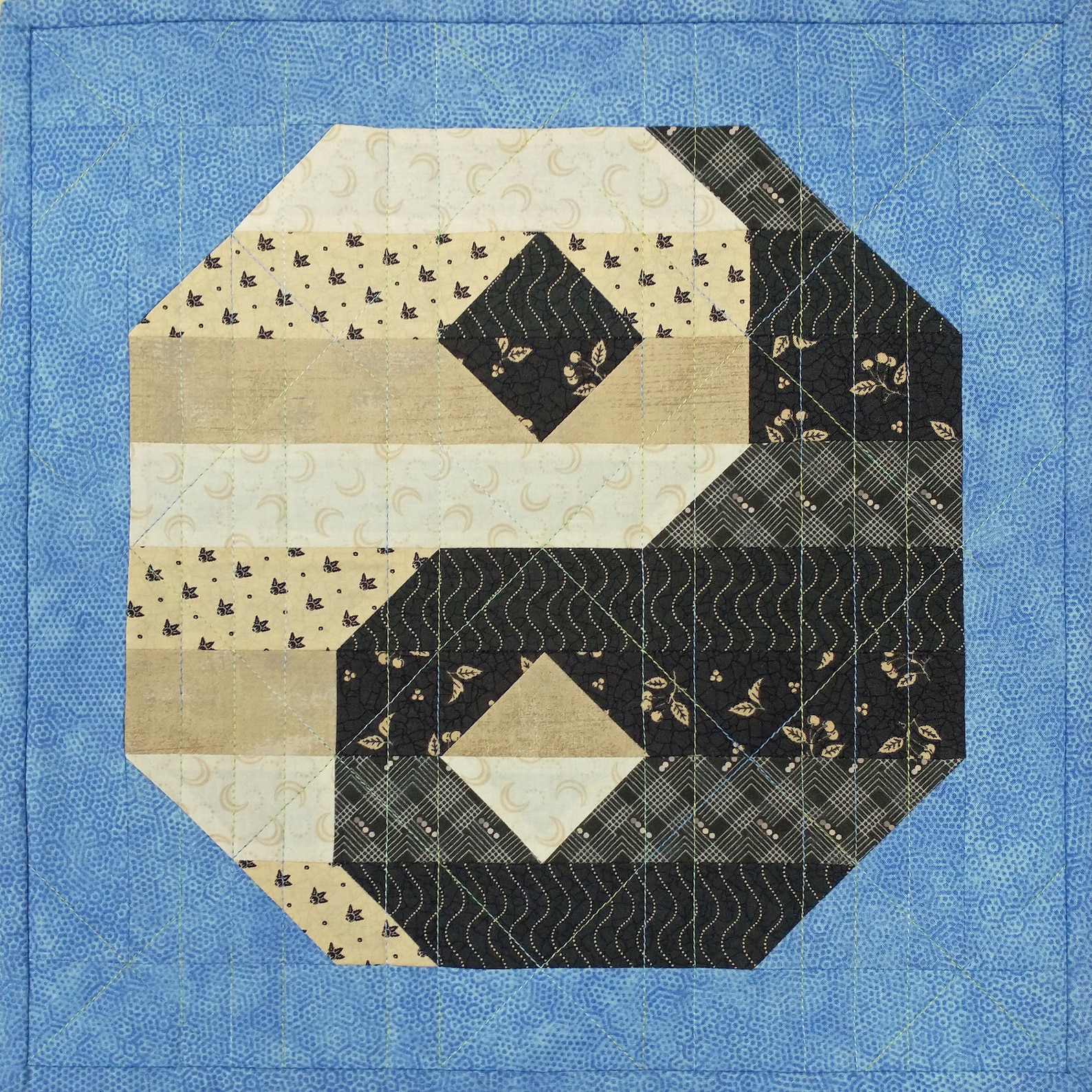 Yin Yang Snowball Patchwork Quilt Block Pattern - Etsy