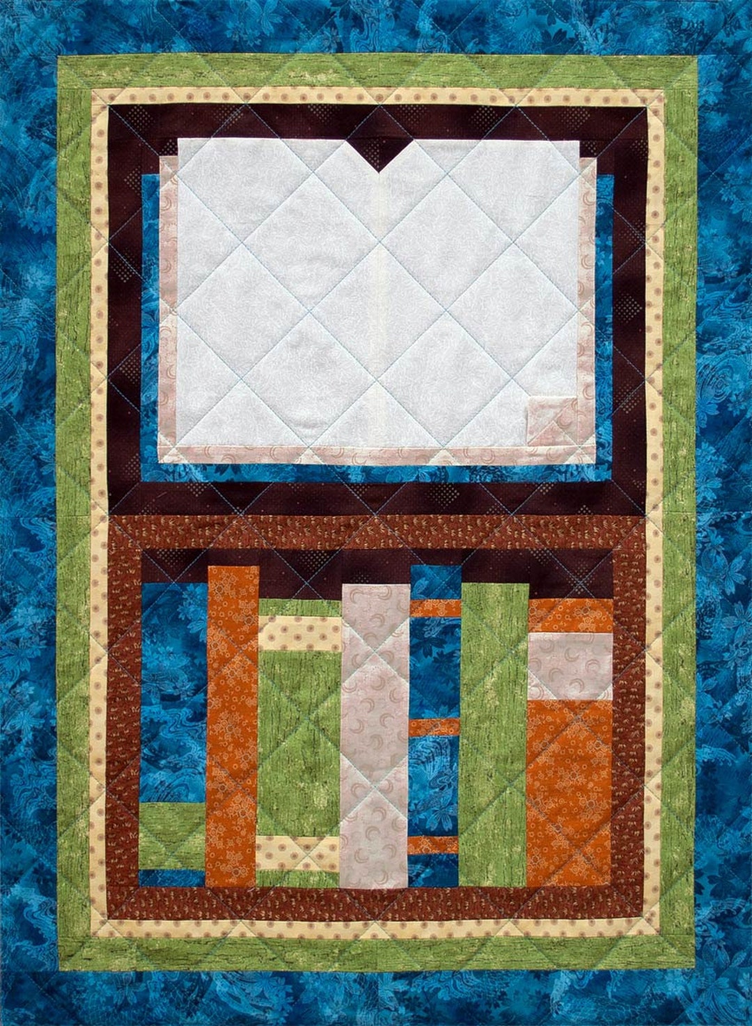 Open Book Patchwork Quilt Block Pattern - Etsy