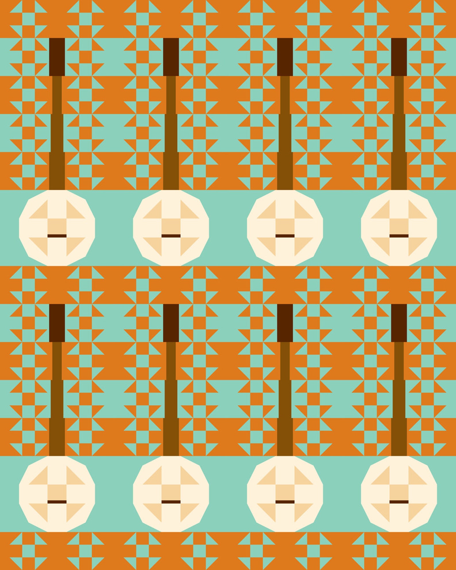 Shoofly Banjo Patchwork Quilt Art/block Pattern - Etsy