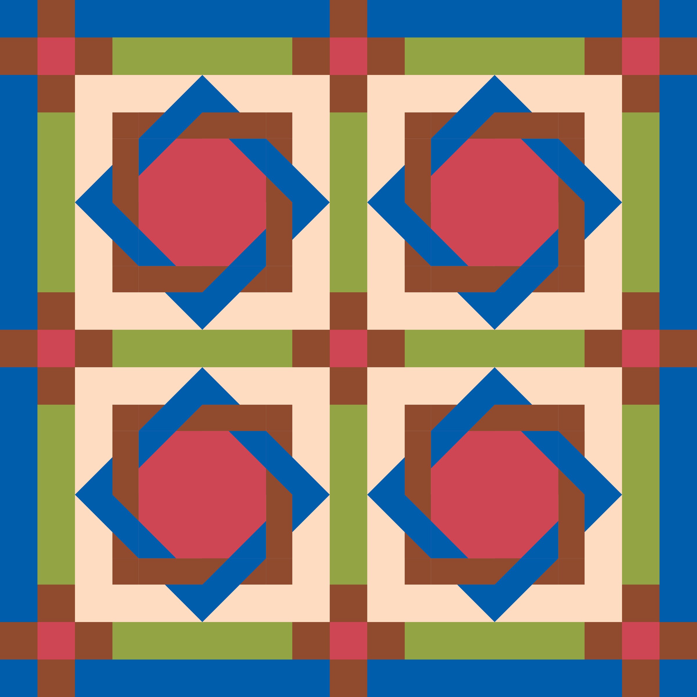 Octagon Star Patchwork Quilt Block Pattern - Etsy