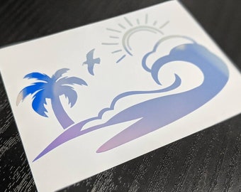 Beach Scene Decal | Etsy