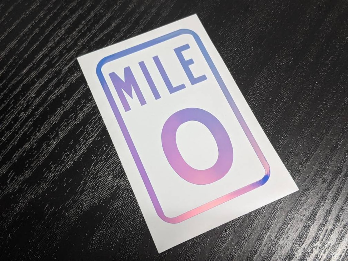 Mile Marker 0 Permanent Vinyl Decal Sticker in Gorgeous - Etsy