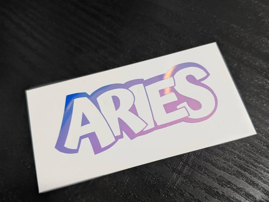 Aries Zodiac Sign Block Letters Permanent Vinyl Decal in Gorgeous ...