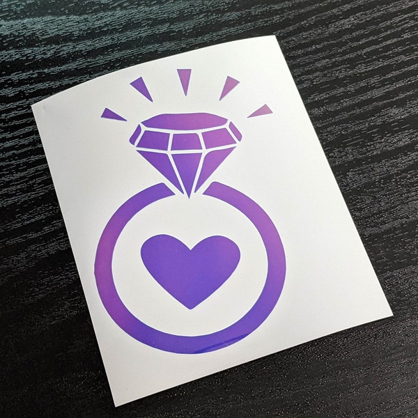 White Ring Vinyl Decal - Etsy