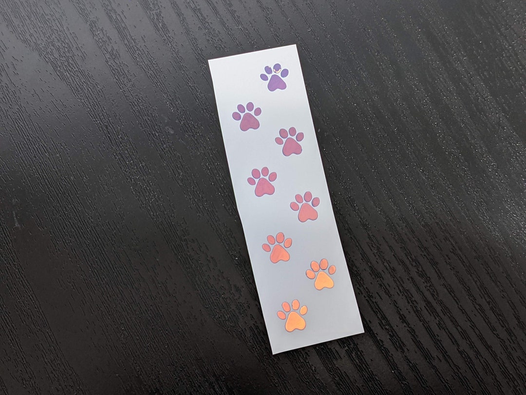 Paw Prints Permanent Vinyl Decal Sticker in Gorgeous Holographic or ...