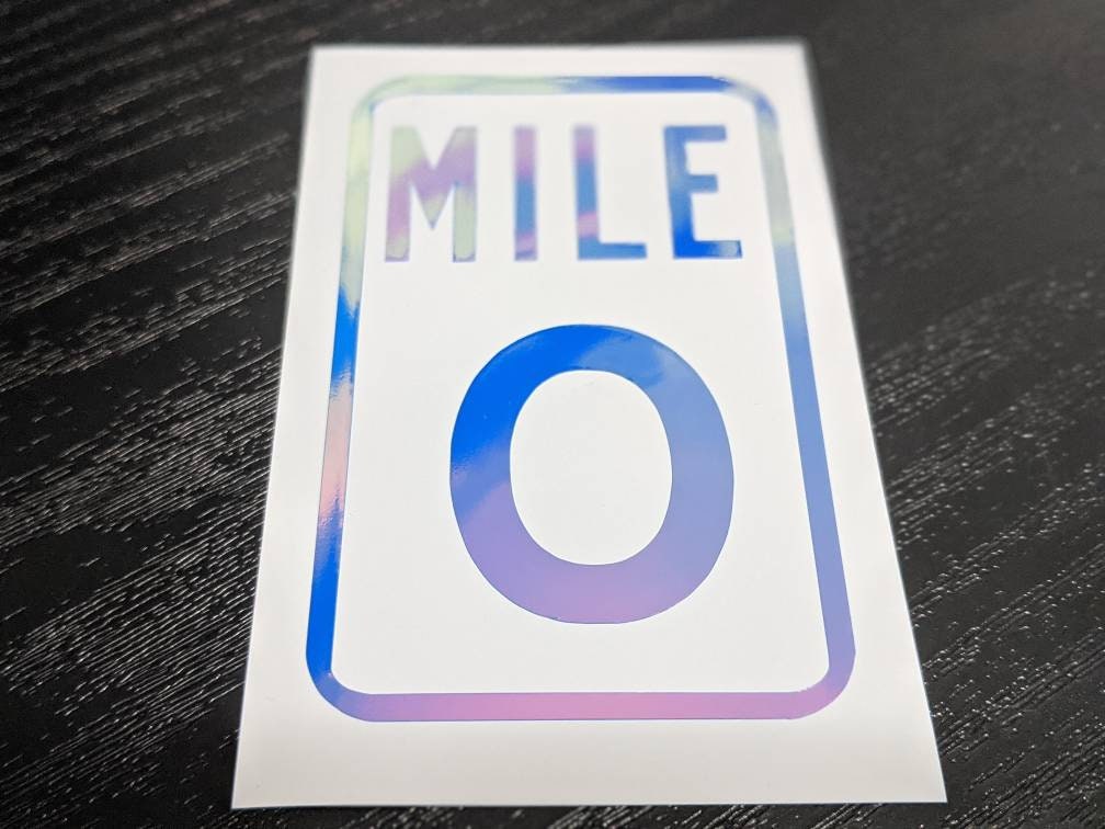 Mile Marker 0 Permanent Vinyl Decal Sticker in Gorgeous - Etsy UK