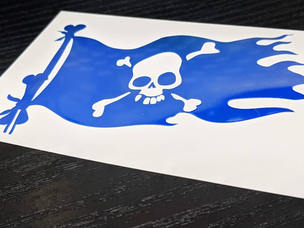 Pirate Flag Permanent Vinyl Decal Sticker in Gorgeous | Etsy