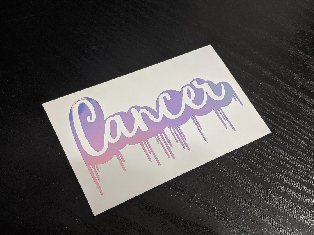 Cancer Zodiac Sign Graffiti Permanent Vinyl Decal in Alluring - Etsy UK