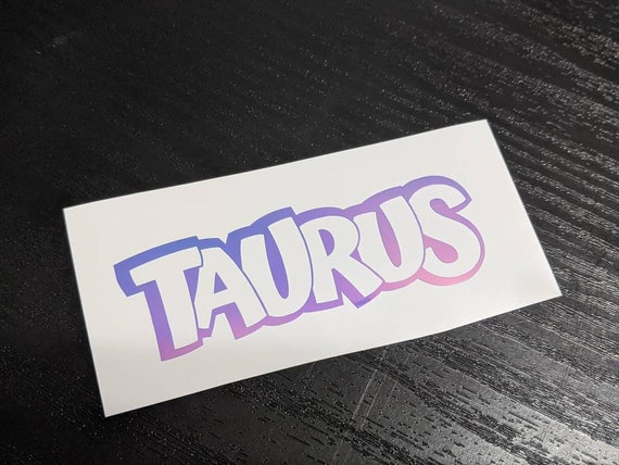 Taurus Zodiac Sign Block Letters Permanent Vinyl Decal in | Etsy