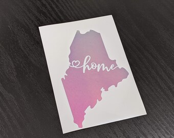Maine Decal, Maine Home Decal, Car Decal, Maine Sticker, Maine Pride ...
