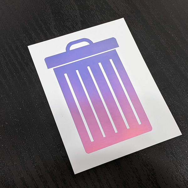 Trash Can Sticker - Etsy