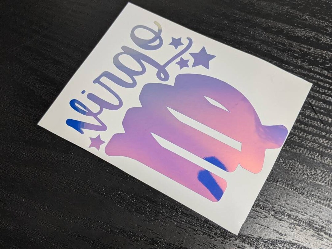 Virgo Zodiac Permanent Vinyl Decal in Gorgeous Holographic or Various ...