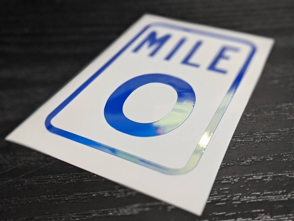 Mile Marker 0 Permanent Vinyl Decal Sticker in Gorgeous - Etsy UK