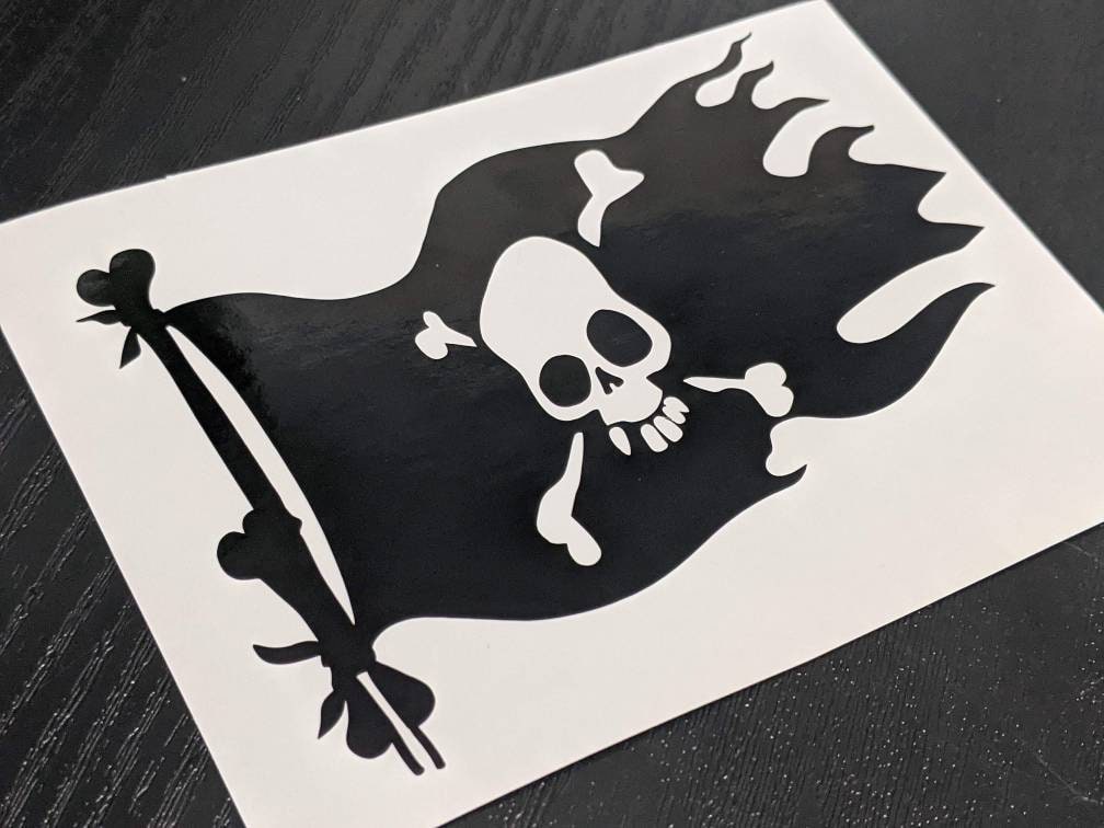 Pirate Flag Permanent Vinyl Decal Sticker in Gorgeous | Etsy
