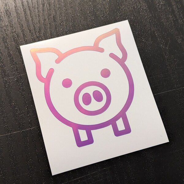 Pig Face Decal - Etsy