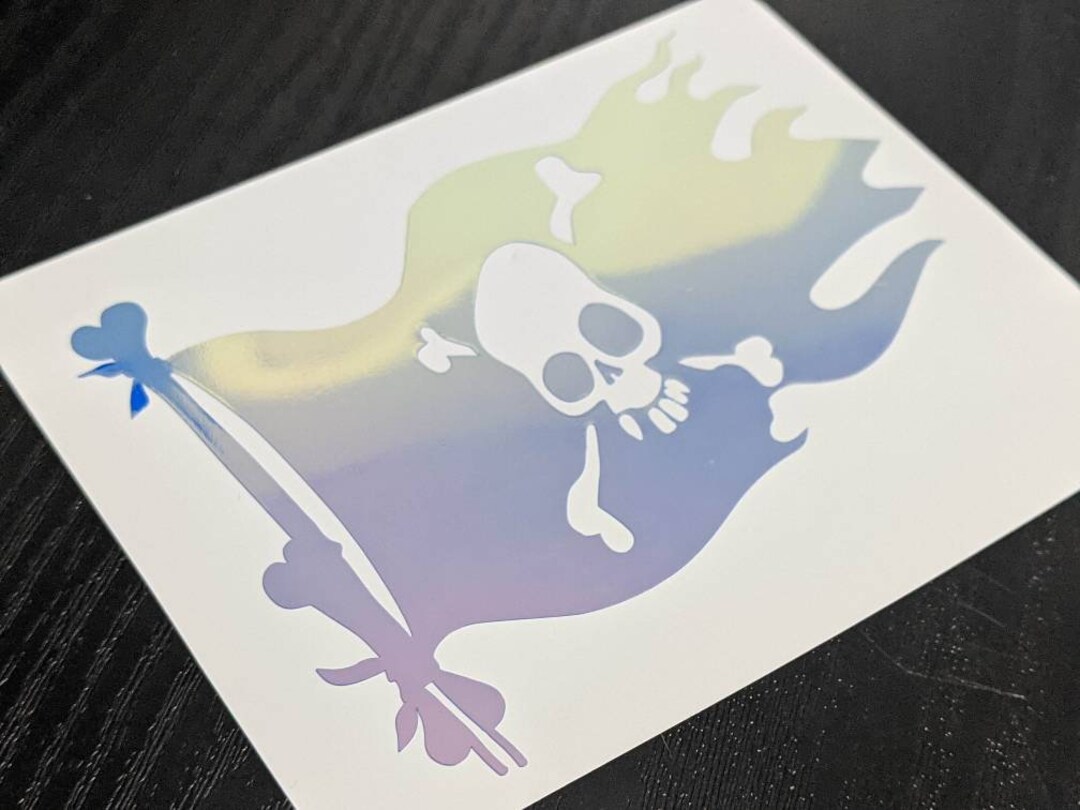 Pirate Flag Permanent Vinyl Decal Sticker in Gorgeous Holographic or ...