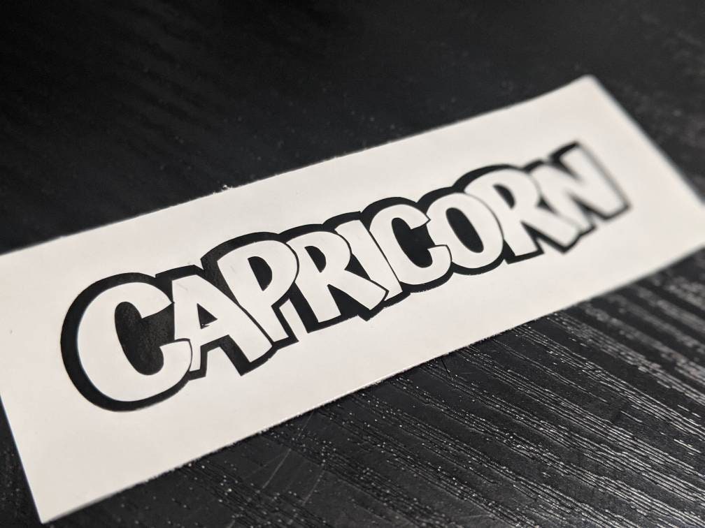 Gemini Zodiac Block Letters Permanent Vinyl Decal in Alluring ...