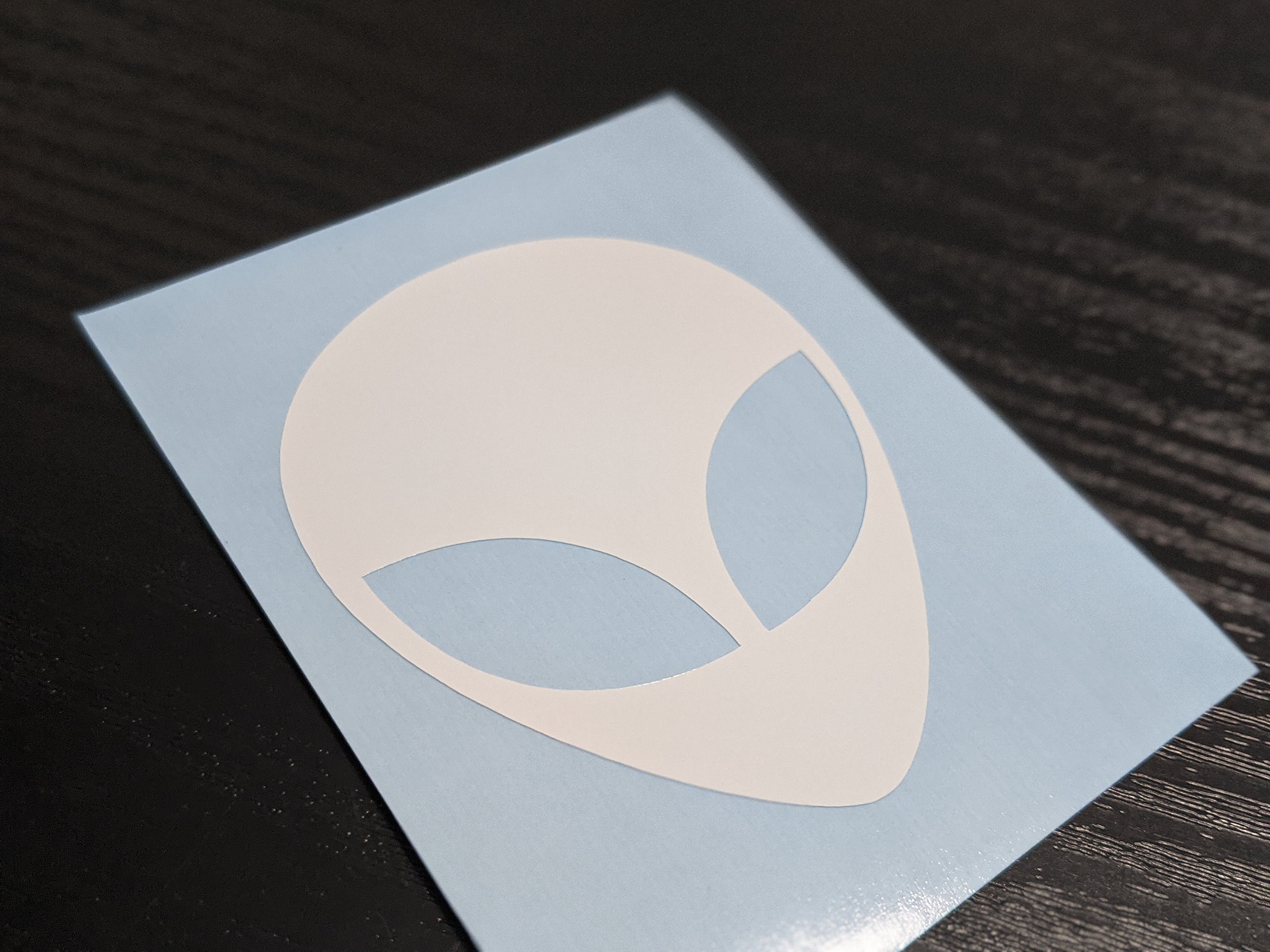 Alien Face Permanent Vinyl Decal Sticker in Gorgeous | Etsy