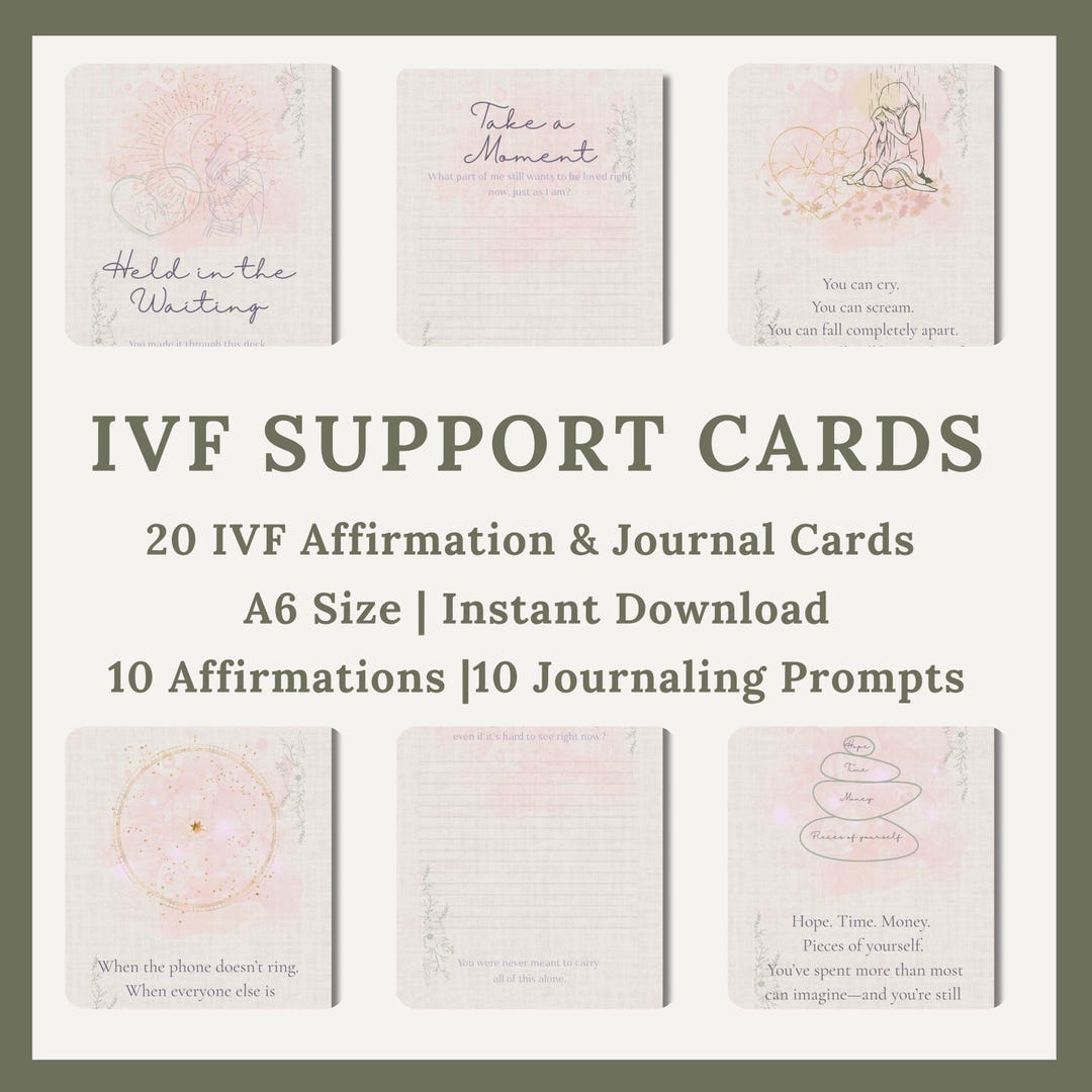 Printable IVF Affirmation Cards for TTC Digital Journal Prompts for ...