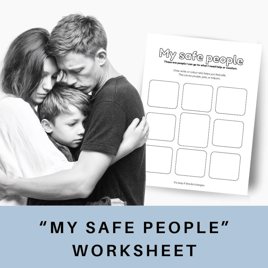 My Safe People Worksheet | Grief, Loss, Mindfulness (printable ...