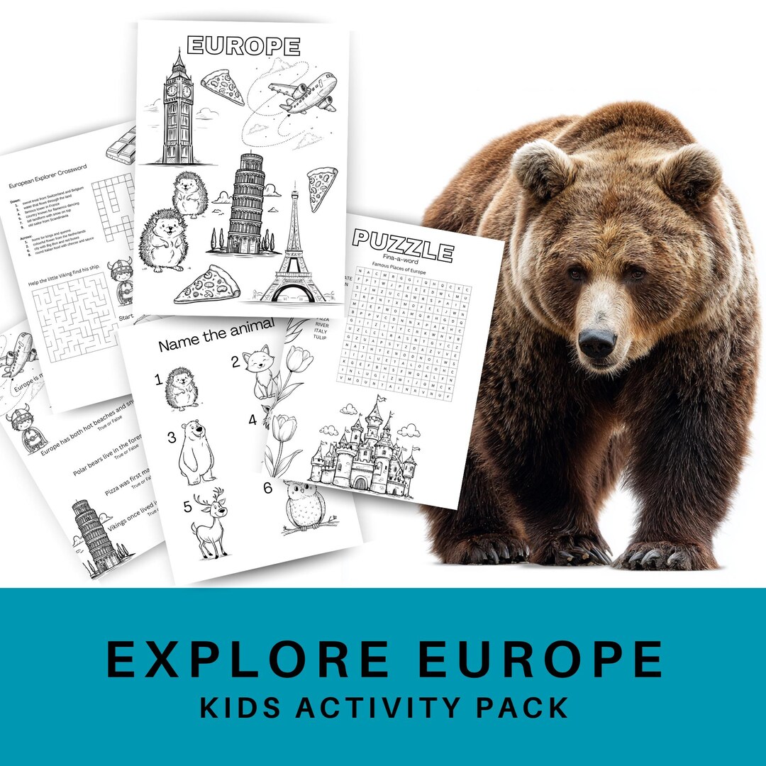 Explore Europe Worksheet for Kids, Printable Geography Activity ...