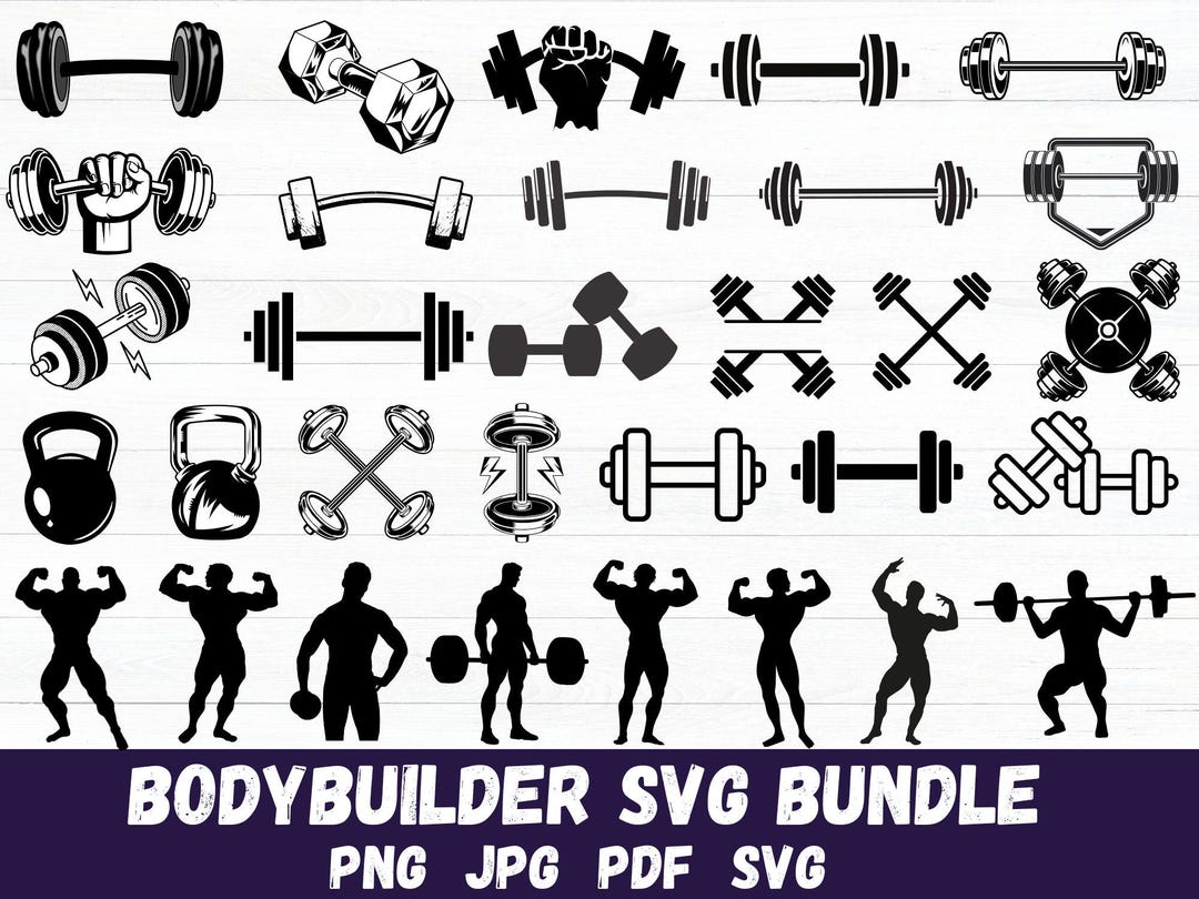 Bodybuilder Svg - Fitness Svg - Muscle Man Svg - Bodybuilder Cut File ...