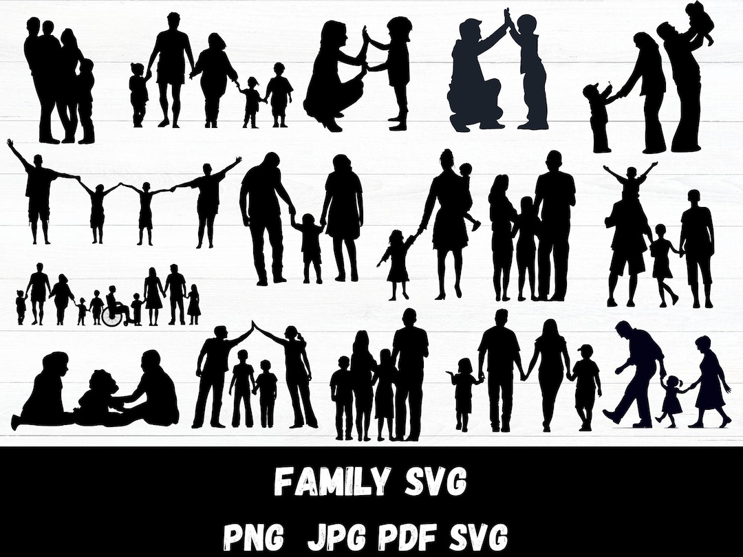 Family SVG Bundle, Family PNG Bundle, Family Clipart, Family SVG Cut ...