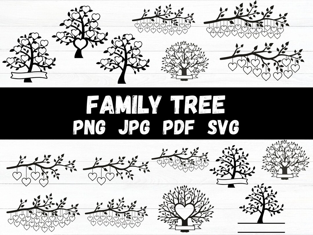 Family Tree SVG Bundle, Tree of Life Svg, Family Tree Split Monogram ...
