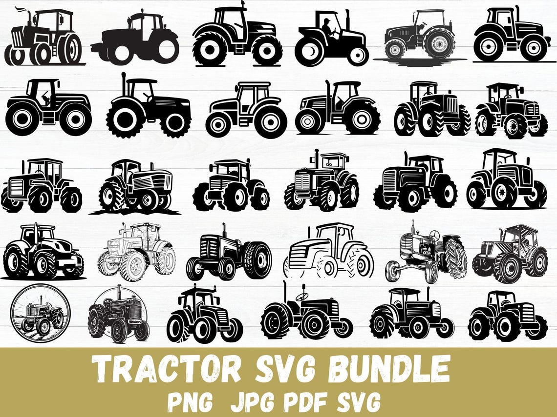 Tractor Svg Bundle - Tractor Png Bundle - Tractor Clipart - Tractor Svg ...