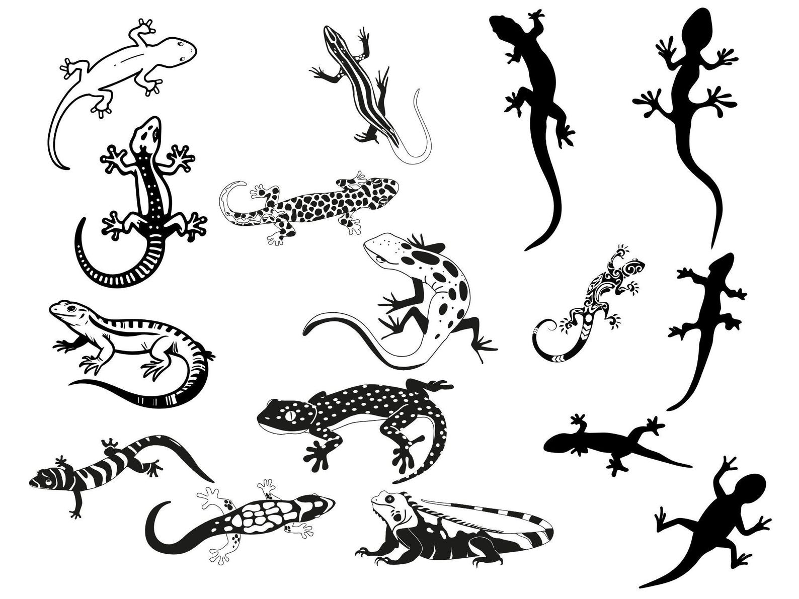 LIZARD SVG Bundle Gecko Cricut Reptile Png for Shirts Salamander Cut ...