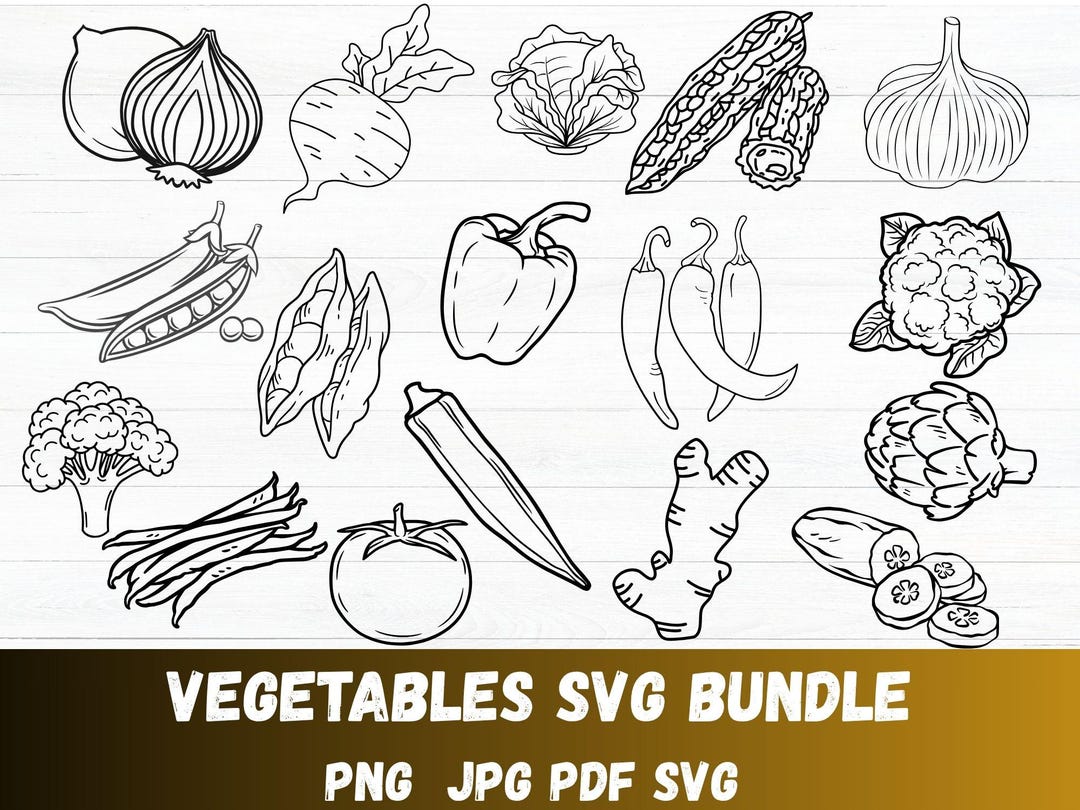 Vegetables SVG, Food Cricut, Vegetable Silhouette, Tomato Svg, Salad ...