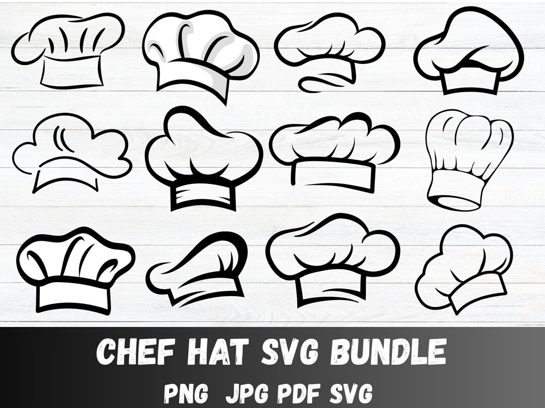 Chef Hat SVG, Chef Hat Clipart, Chef's Hat Vector, Chef Cricut ...